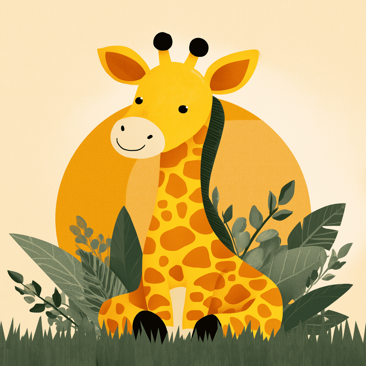Baby Giraffe Easy Paint by Numbers Kit – Paint Plot