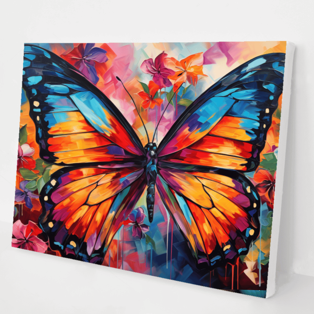 Paint Plot Beautiful Butterfly Paint by Number Kit